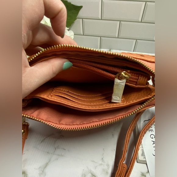 Calin Collection | Bags | Calin Collection Woven Burnt Orange Vegan ...